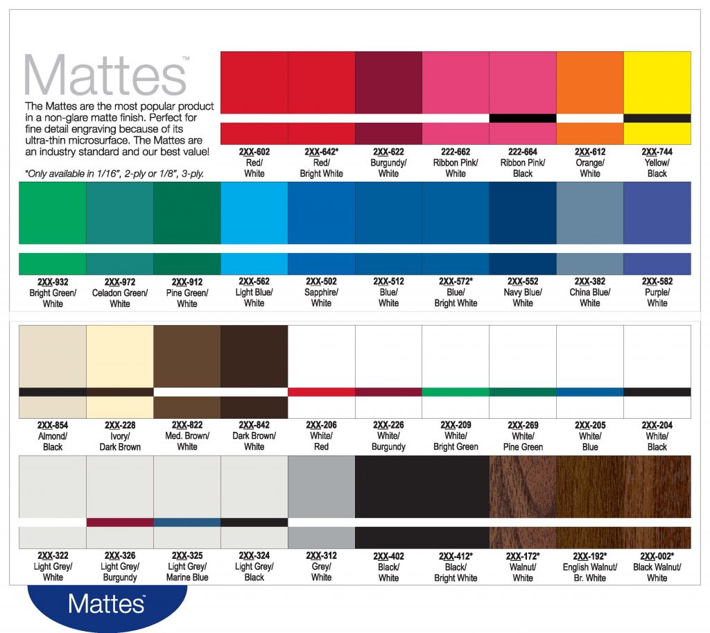 Planchas Rowmark | Planchas para el grabado corte láser